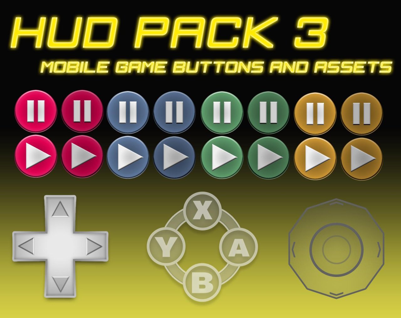 FREE HUD Pack 3- Mobile Game Buttons and Joysticks - фото и скриншоты ...