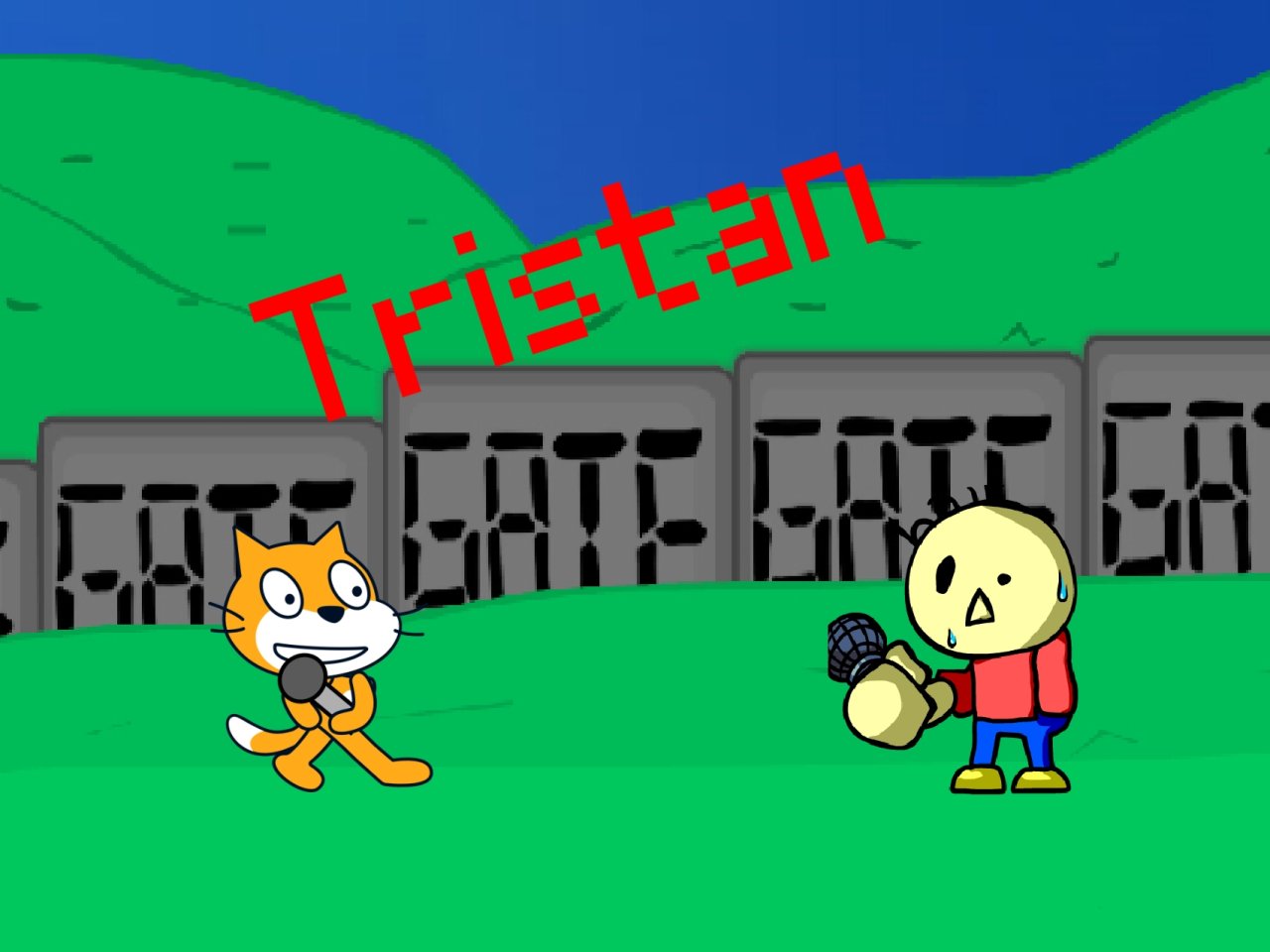 Fnf vs scratch cat with Tristan - фото и скриншоты игры на рабочий стол