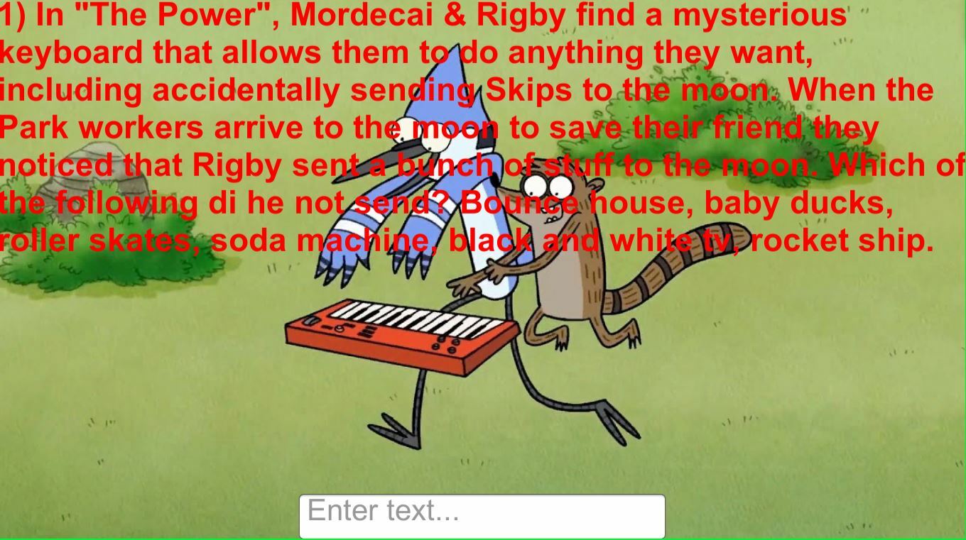 Regular Show Trivia Game вся информация об игре, читы, дата выхода ...