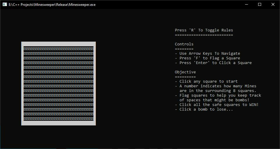 Minesweeper in Windows Command Prompt - фото и скриншоты игры на ...