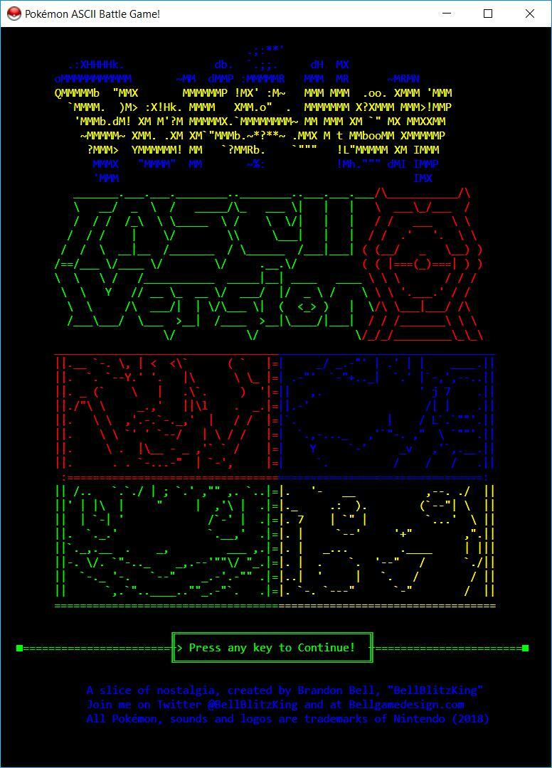 PKMN CMD Battle Game!: ASCII Version - фото и скриншоты игры на рабочий ...