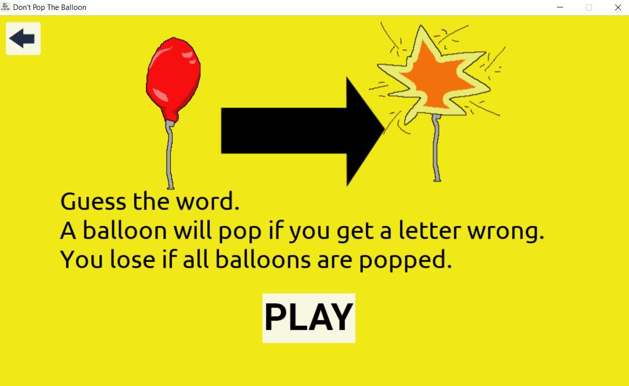 Игры похожие на Don't Pop The Balloon - A Word Guessing Game