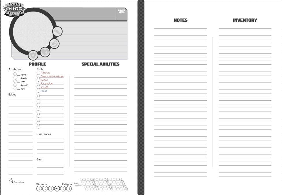 Savage Worlds Character Sheet вся информация об игре, читы, дата выхода ...