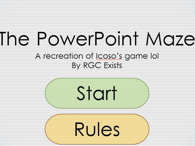 The PowerPoint Maze (REMAKE OF ICOSO'S POWERPOINT GAME) - фото и ...